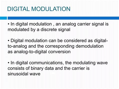 Digital Modulation Techniques Pptx Digital Audio Computer