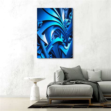 Abstract Blue Wall Art Musaartgallery™