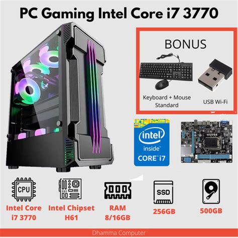 Jual Pc Rakitan Cpu Komputer Gaming Intel Core I Vga Gaming Lancar Ram Gb Gt Gb Kota