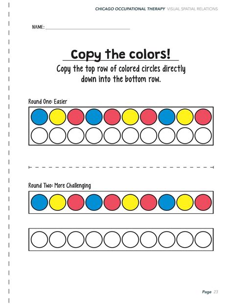 Visual Perceptual Activity Worksheets Chicago Occupational Therapy Visual Perceptual