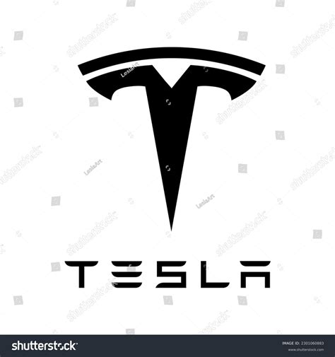 Tesla Logo American Company Gigafactory Template Stock Vector Royalty