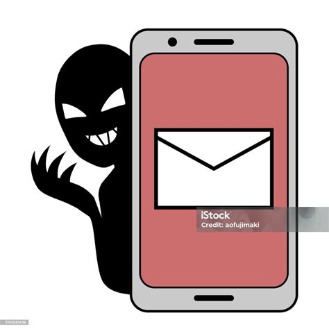 Hacking Image Smartphone Illustration Material Stock Illustration