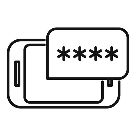 Premium Vector Smartphone Password Icon Outline Vector Data Privacy