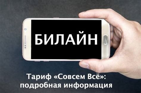 Тариф «Совсем Всё» от Билайн: подробная информация