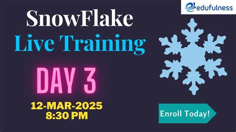 🔥 Snowflake Training Day 3 Introduction And Hands On Live Class