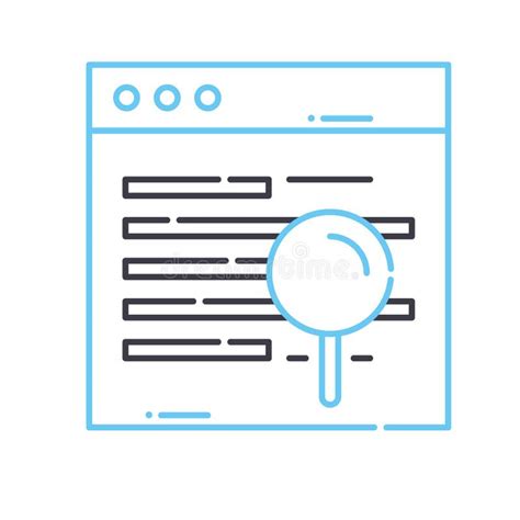 Dns Line Icon Outline Symbol Vector Illustration Concept Sign Stock Vector Illustration Of