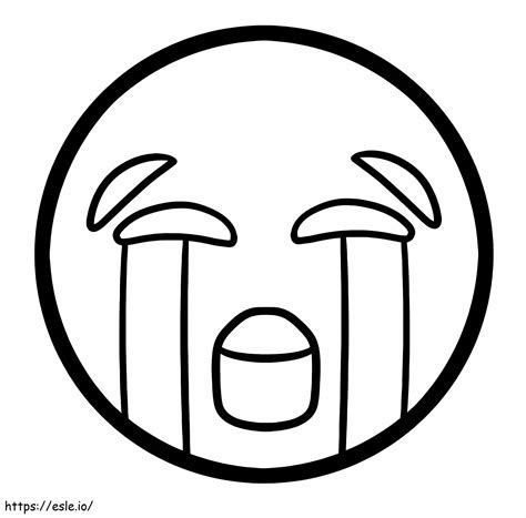 Crying Emoji Coloring Page