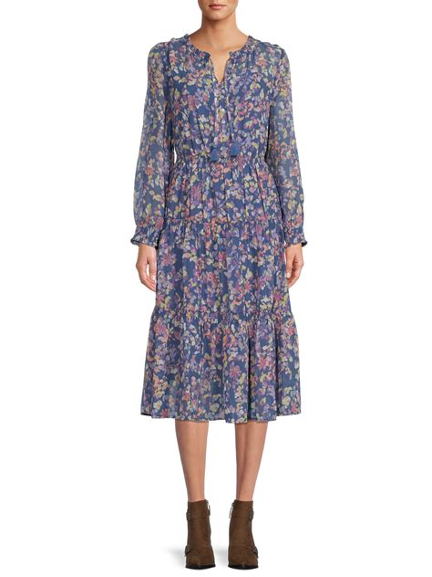 Beachlunchlounge Womens Tiered Print Dress