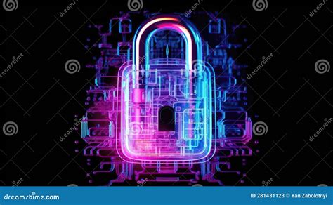 Lock On Circuit Pattern Concept Of Data Security And Cybersecurity Ai Lock On Circuit Pattern Concept Of Data Security And Cybersecurity Ai