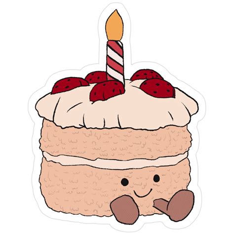 Birthday Cake Jellycat Sticker Jellycat Cake Outline