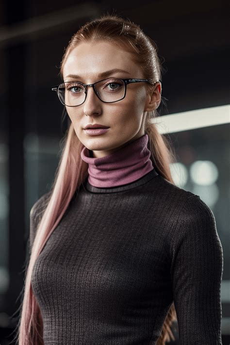 Sophie Turner With Glasses Ai Generated Rcelebsintighttops