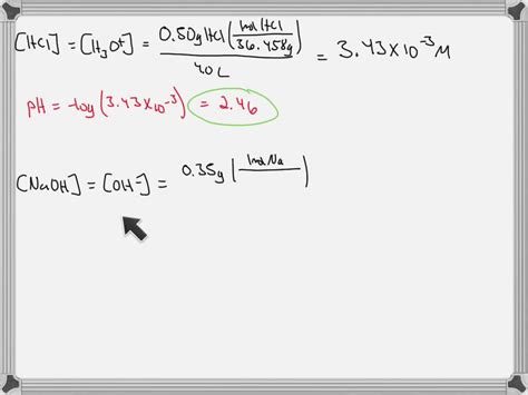 solved part a 0 25 g of hydrogen chloride hcl is dissolved in