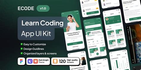Ecode Learn Coding Mobile App Ui Kit Figma