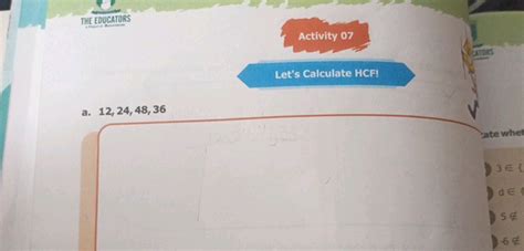 Activity Lets Calculate Hcf A Studyx