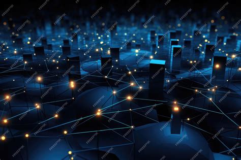 Premium Ai Image 3d Rendering Of Abstract Technology Background With Connection Lines And Dots