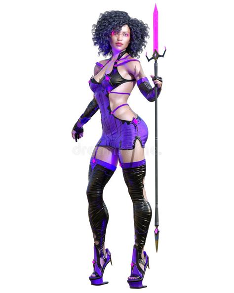 D Assassin Warrior Amazon Woman Render Stock Illustration Illustration Of Cosplay Glow