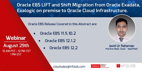 Oracle Ebs Lyft And Shift Migration Webinar • Infolob Global