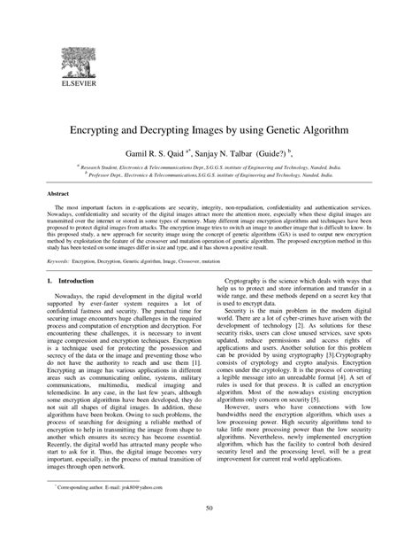 Pdf Encrypting And Decrypting Images By Using Genetic Algorithm