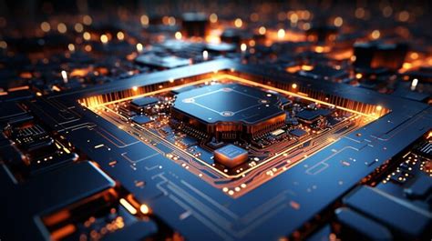 Premium Ai Image Semiconductor Data Abstraction Computer Chip Circuit