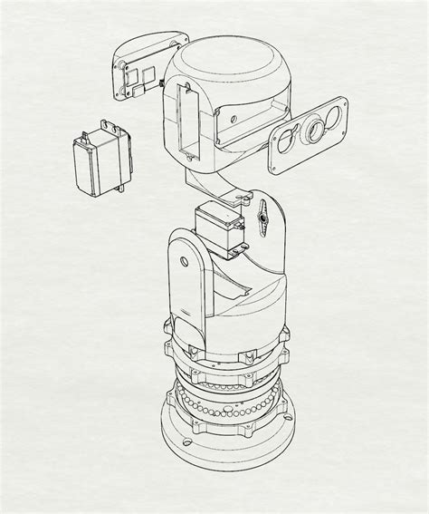 2 Axis Raspberrypi Remote Ir Camera Robot By Piotrc Download Free Stl