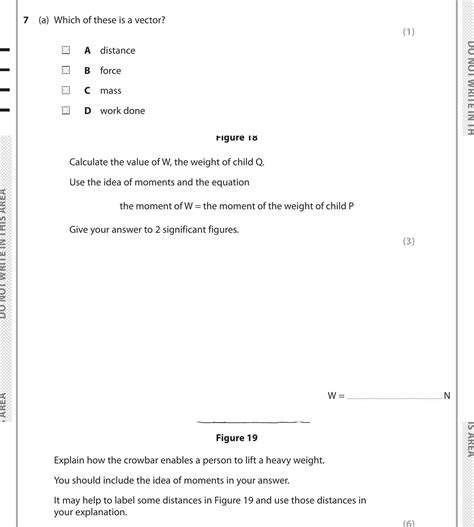 Gcse Edexcel Physics Forces And Vector Diagrams 7 A Which Of These Is
