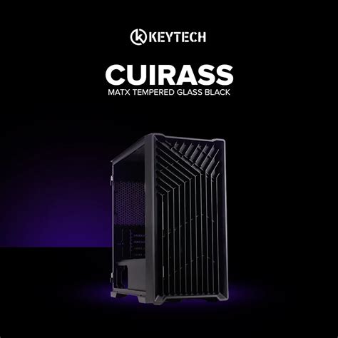 EasyPC Keytech Cuirass MAtx Tempered Glass Black Or White Desktop Casing For Desktop PC