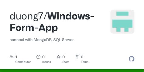 Github Duong7windows Form App Connect With Mongodb Sql Server