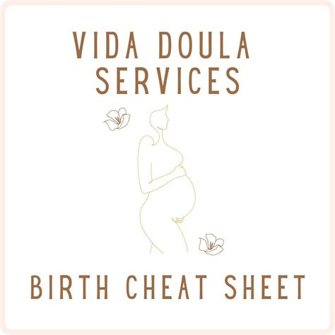 Birth Cheat Sheet 2 Pages For Birth Partner To Reference Etsy