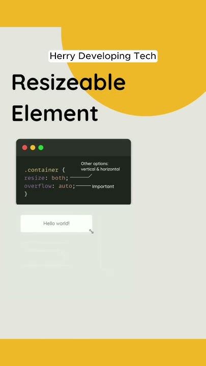 🔧 master resizable elements with css3 🎨 shorts shorts video