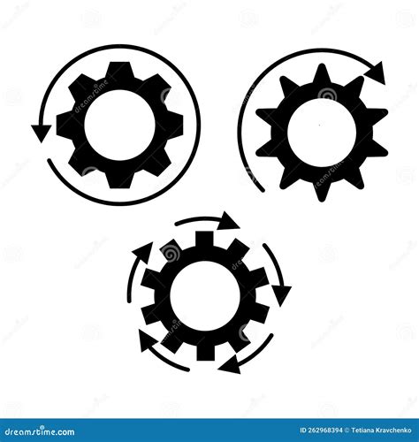Gear Arrows Marketing Concept Business Strategy Concept Vector Illustration Stock Image