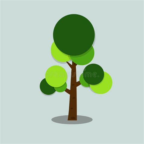 Symbols Tree Icon Green With Beautiful Leaves Vector Illustration Stock Vector Illustration