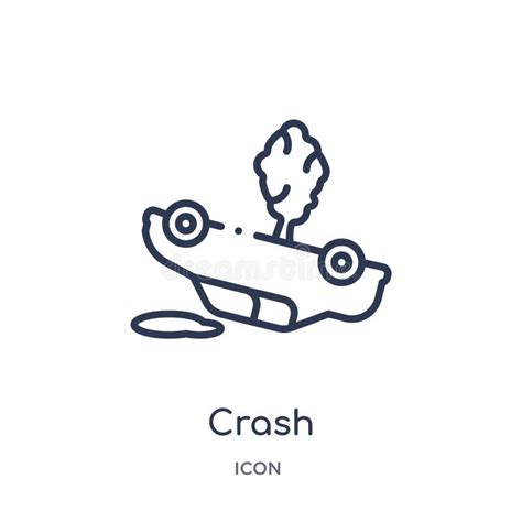 Side Crash Icon In Trendy Design Style Side Crash Icon Isolated On White Background Stock