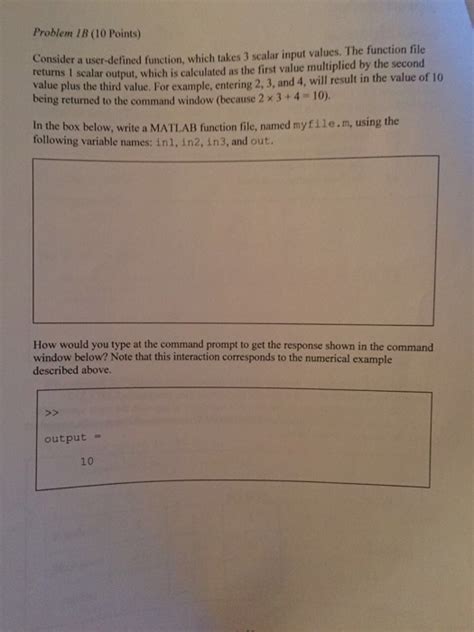 Solved Consider A User Defined Function Which Takes 3 Sc