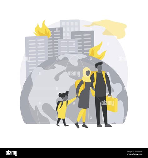 Forced Migration Abstract Concept Vector Illustration Stock Vector Image And Art Alamy