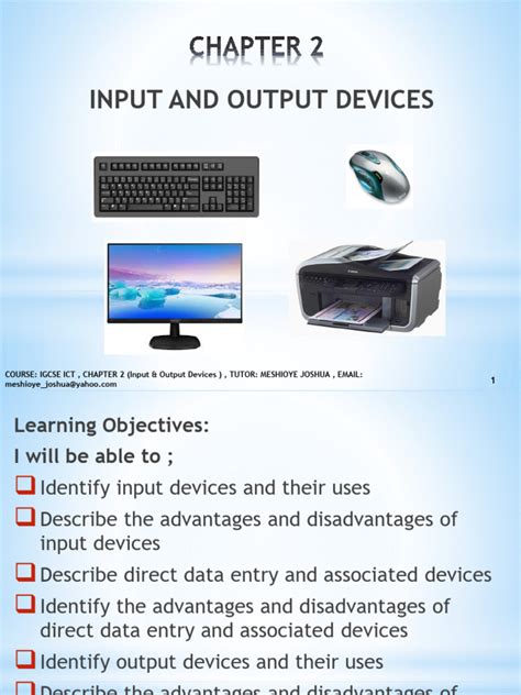 Igcse Ict Chpt 2 Input And Output Devices Pdf Printer Computing