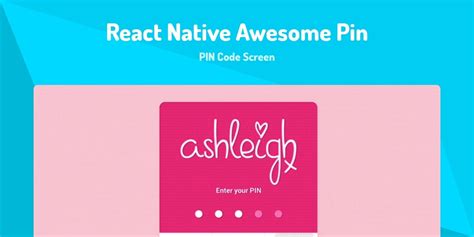 React Native Awesome Pin Pin Code Screen Made With Reactjs