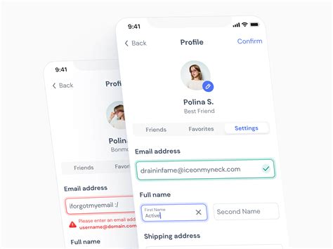 Profile Settings Mobile App Inputs Controls By Roman For Setproduct On Dribbble