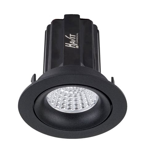 Hcp 81250213 Black Round Tilt 13w Dali Tunable Recessed Led Downlight