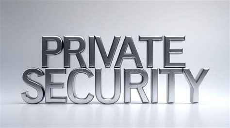 Three Dimensional Lettering Displaying The Text Private Security On A