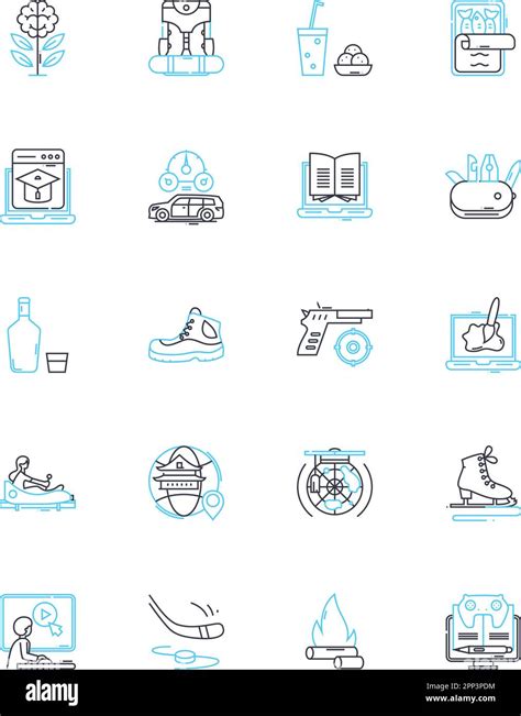 Telecommuting Option Linear Icons Set Flexibility Remote Work From Home Distance Virtual