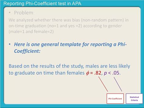 Reporting Phi Coefficient Test In Apa Pptx