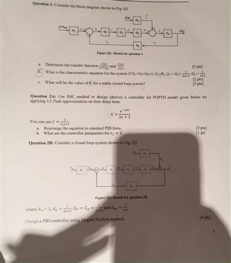 Solved Question Consider The Block Diagram Shown In Fig Chegg