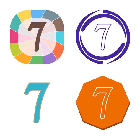 Number Seven Vector Icon 31672915 Vector Art At Vecteezy