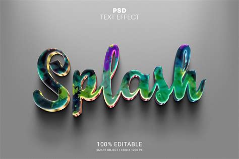 Splash PSD Editable Text Effect Graphic By Design Hammer Creative Fabrica