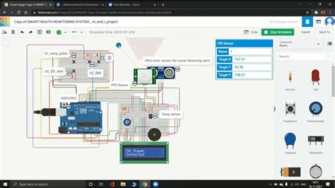 smart health monitoring system part 1 tinkercad electronics arduino sensors youtube