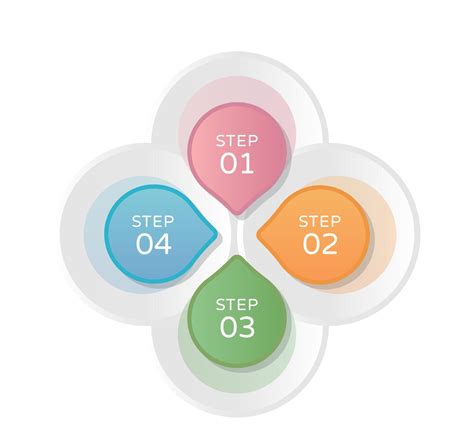 Business Infographic 4 Step Chart With Business Icons Template For
