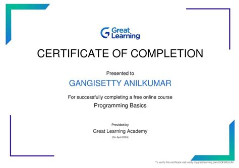 gangisetty anilkumar on linkedin upon successful completion of the