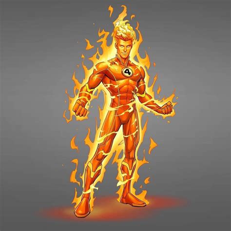 The Human Torch Johnny Storm By Patrick Brown Fantastic Four Comics