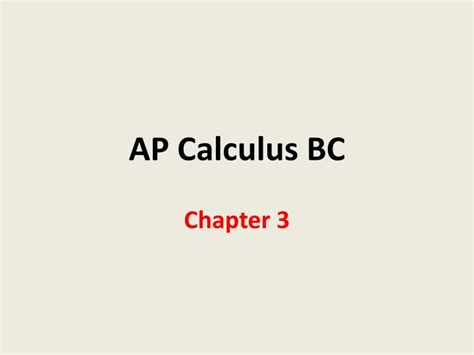 PPT AP Calculus BC PowerPoint Presentation Free Download ID 6541673