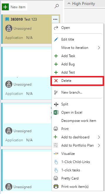 Azure Devops Not Showing Delete Function On Ado User Story Stack Overflow